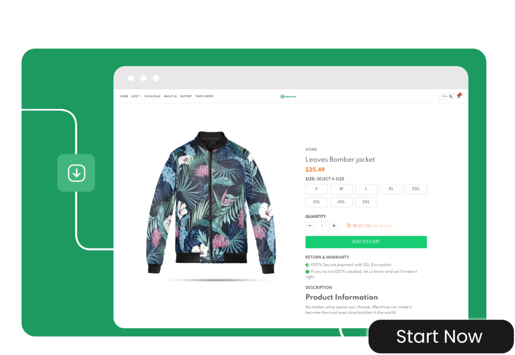 Storefront page - Print on Demand & Fulfillment Service